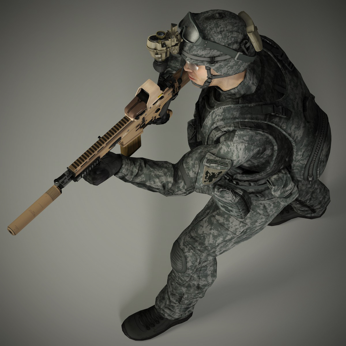 military male soldier max