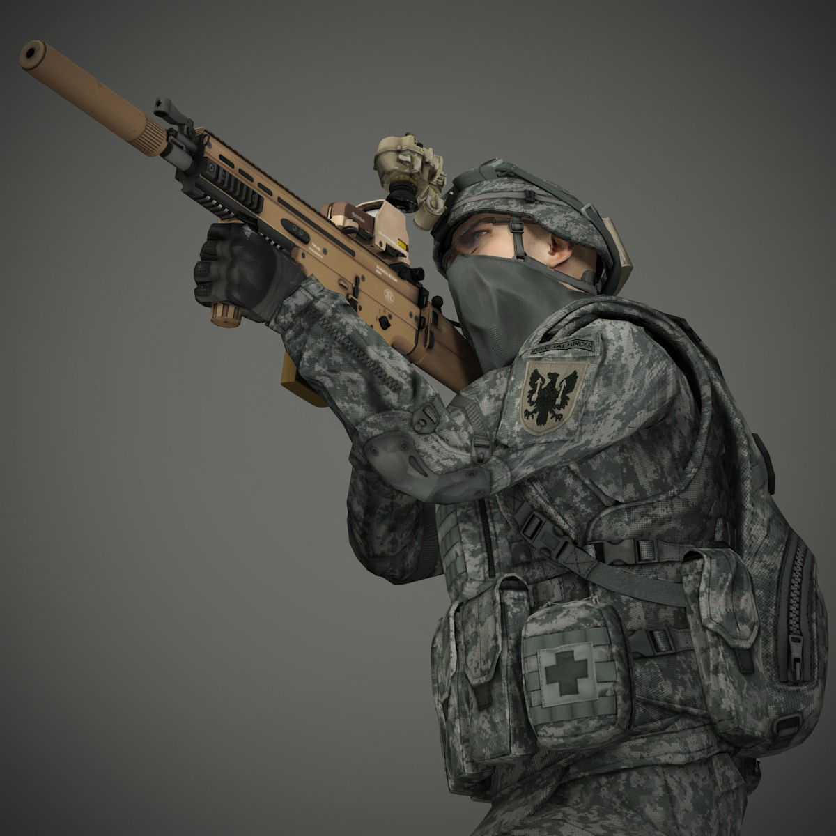 military male soldier max