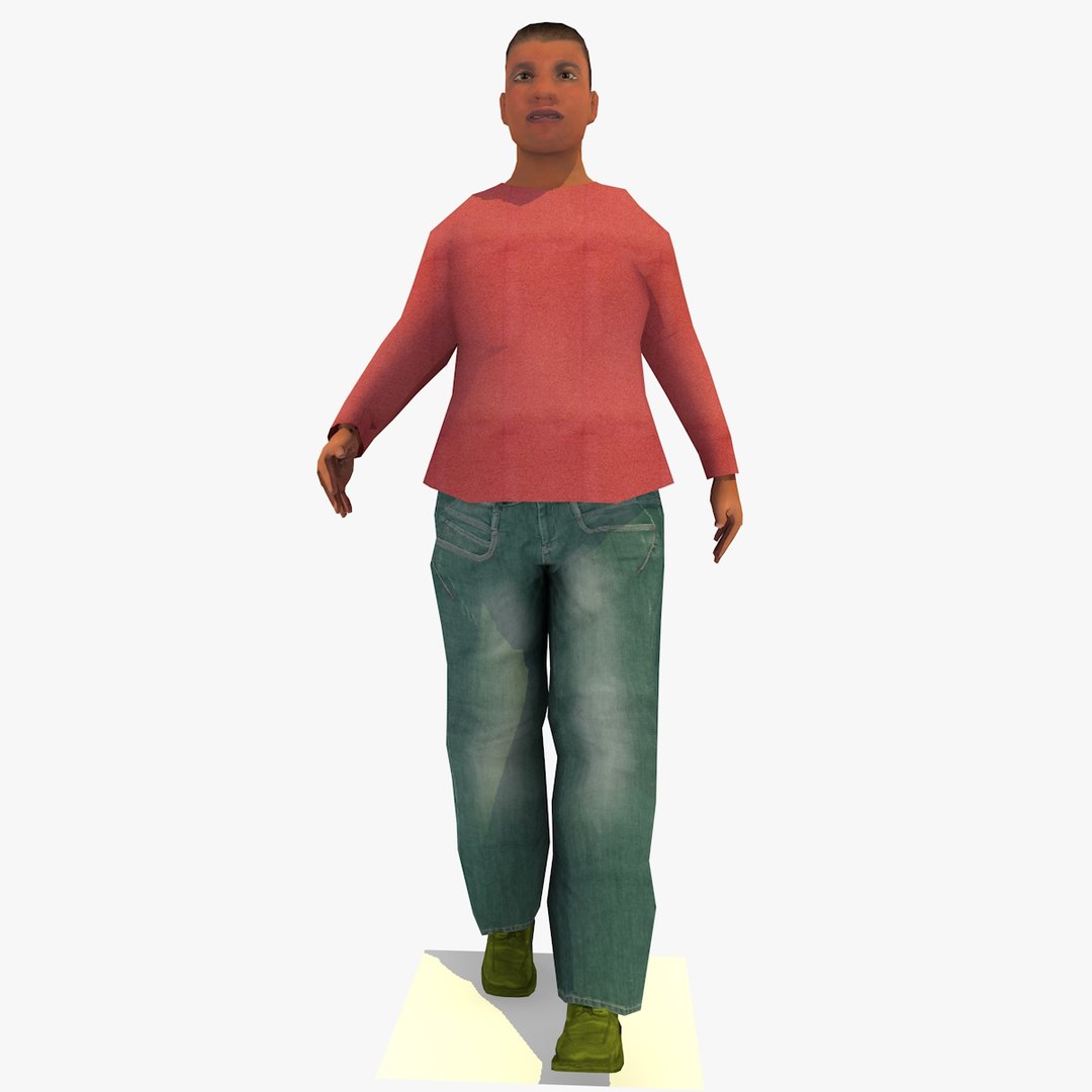 3d Model Realistically Walking African Joanna