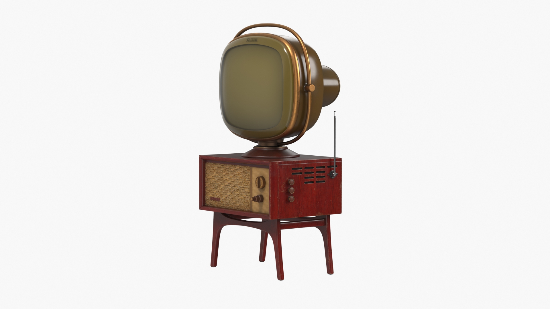 3D Vintage Philco Predicta Television With Stand Mahogany Brown Old ...
