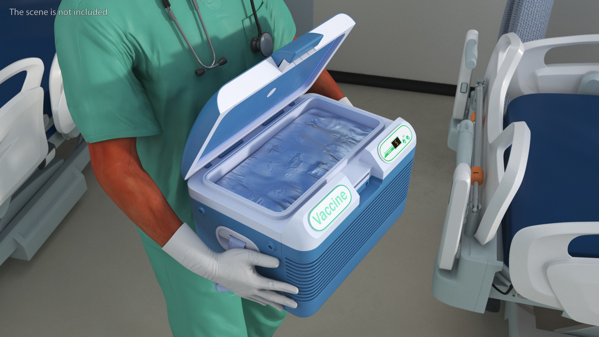 Medical Professional With Portable Medication Carrier 3D Model ...