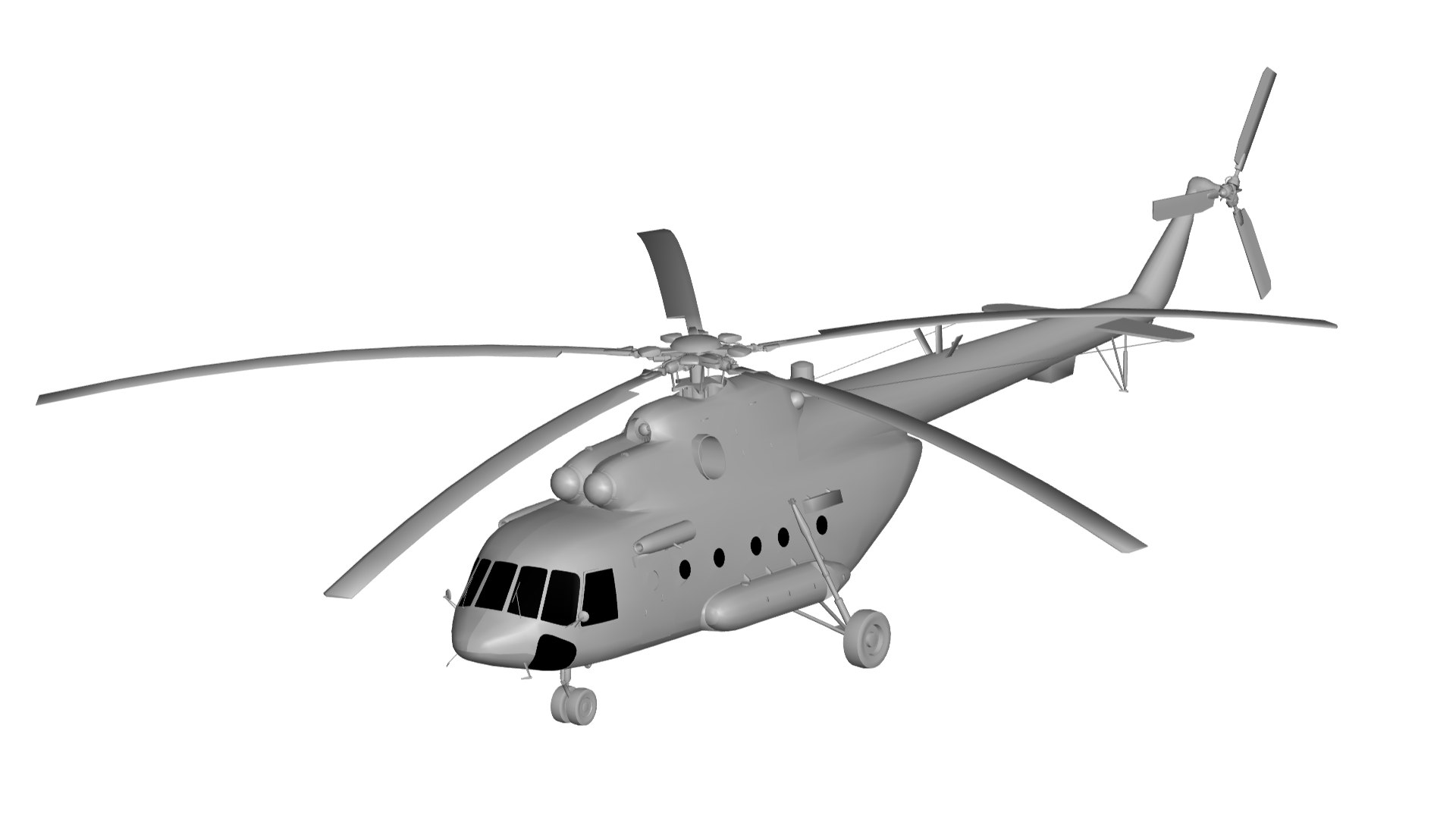 Mil Mi-17 3D Model - TurboSquid 1985392