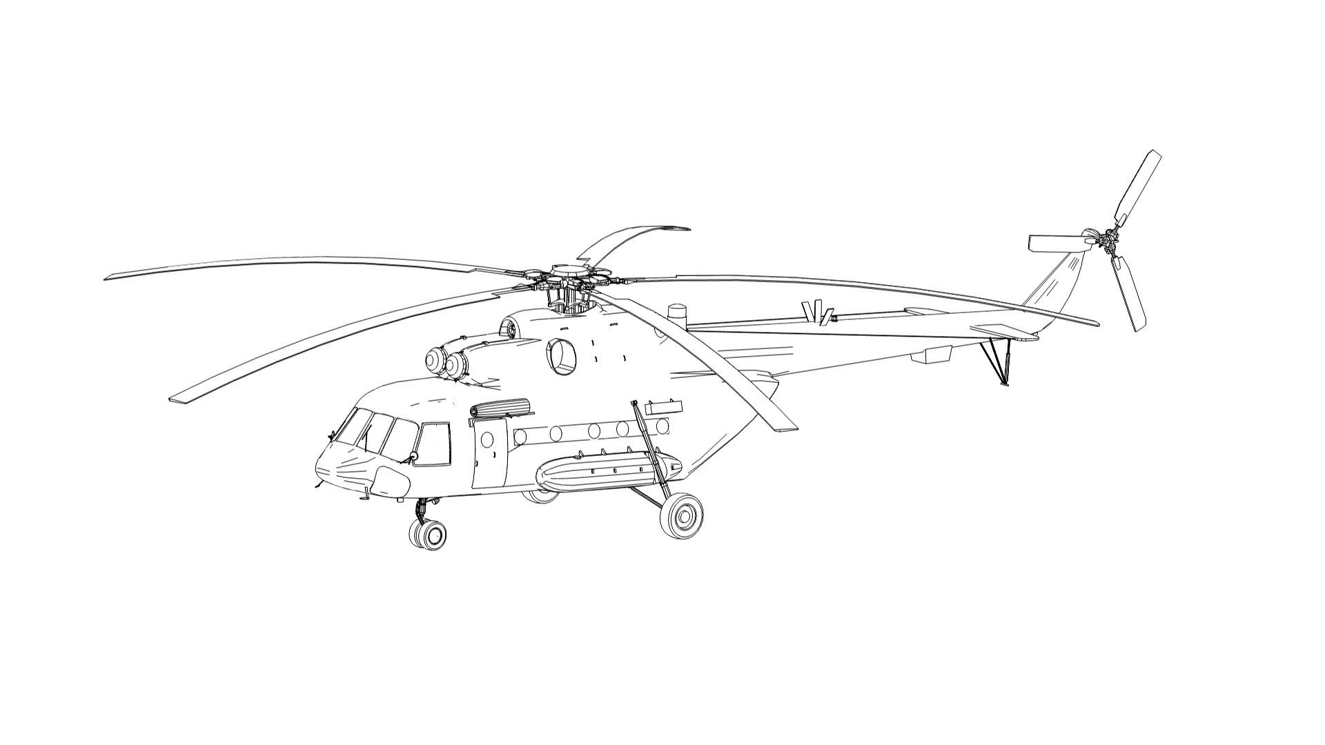 Mil Mi-17 3D Model - TurboSquid 1985392