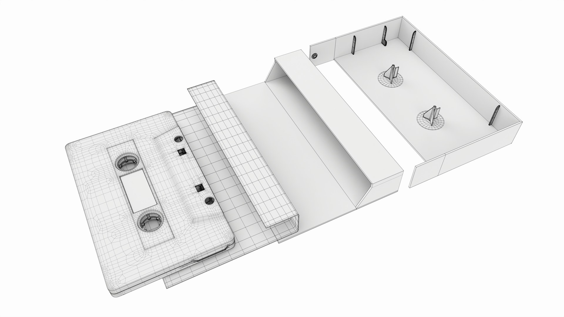 3D Model Audio Cassette With Cover - TurboSquid 2195556