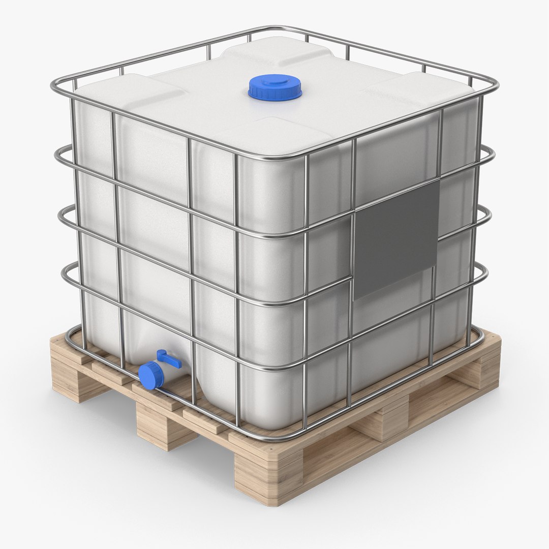 Plastic Water Tank On Pallet 3D-Modell - TurboSquid 2094162