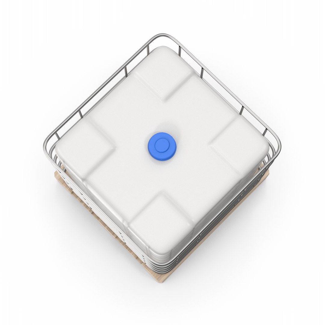 3D Plastic Water Tank On Pallet - TurboSquid 2094162