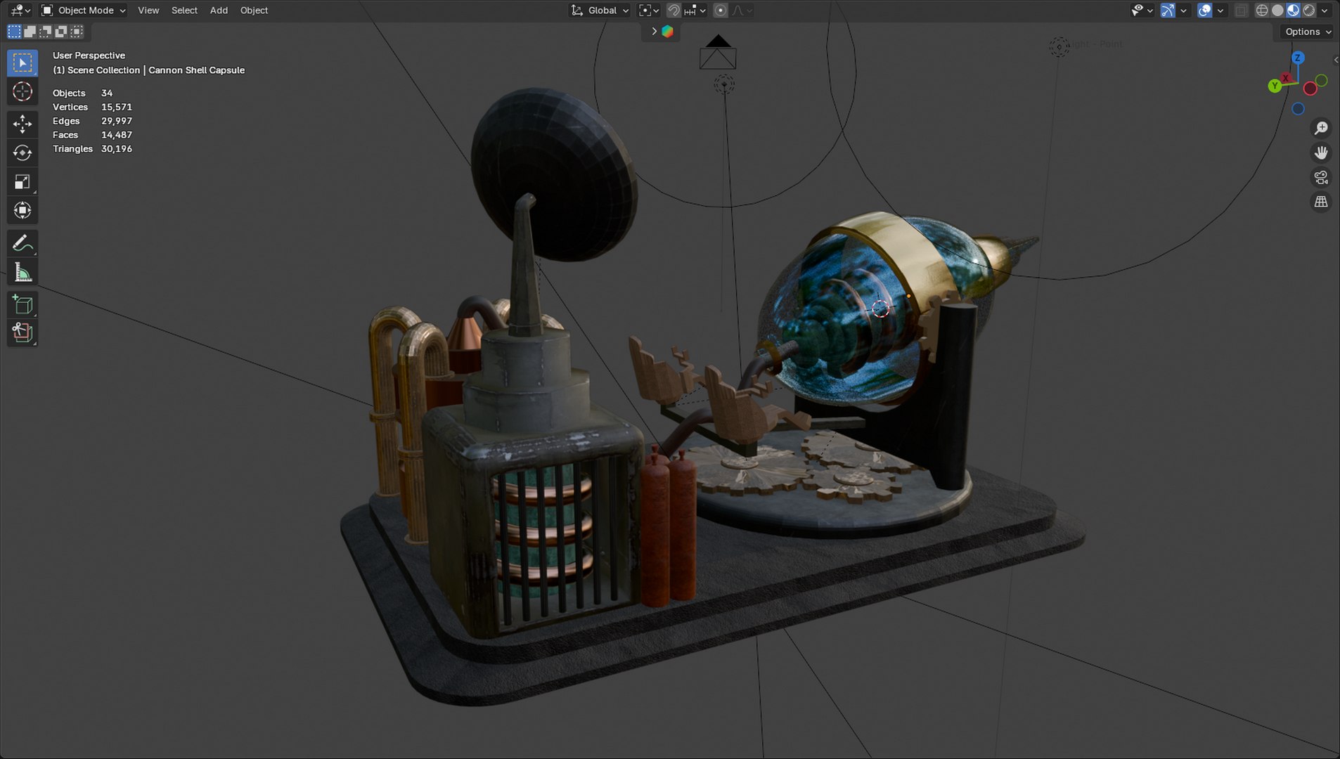 Steampunk Plasma Ray Cannon 3D Model - TurboSquid 2384816