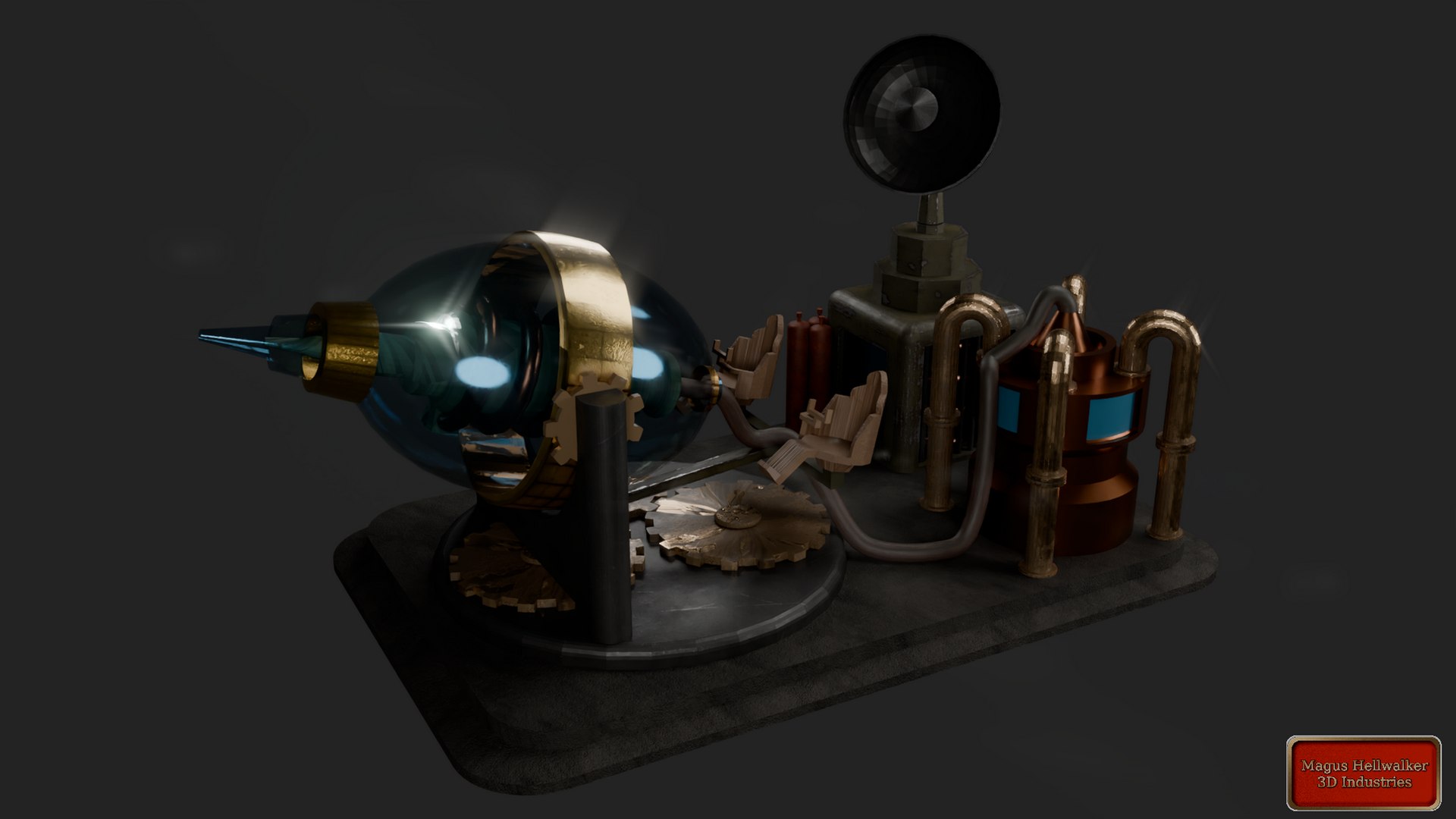 Steampunk Plasma Ray Cannon 3D Model - TurboSquid 2384816