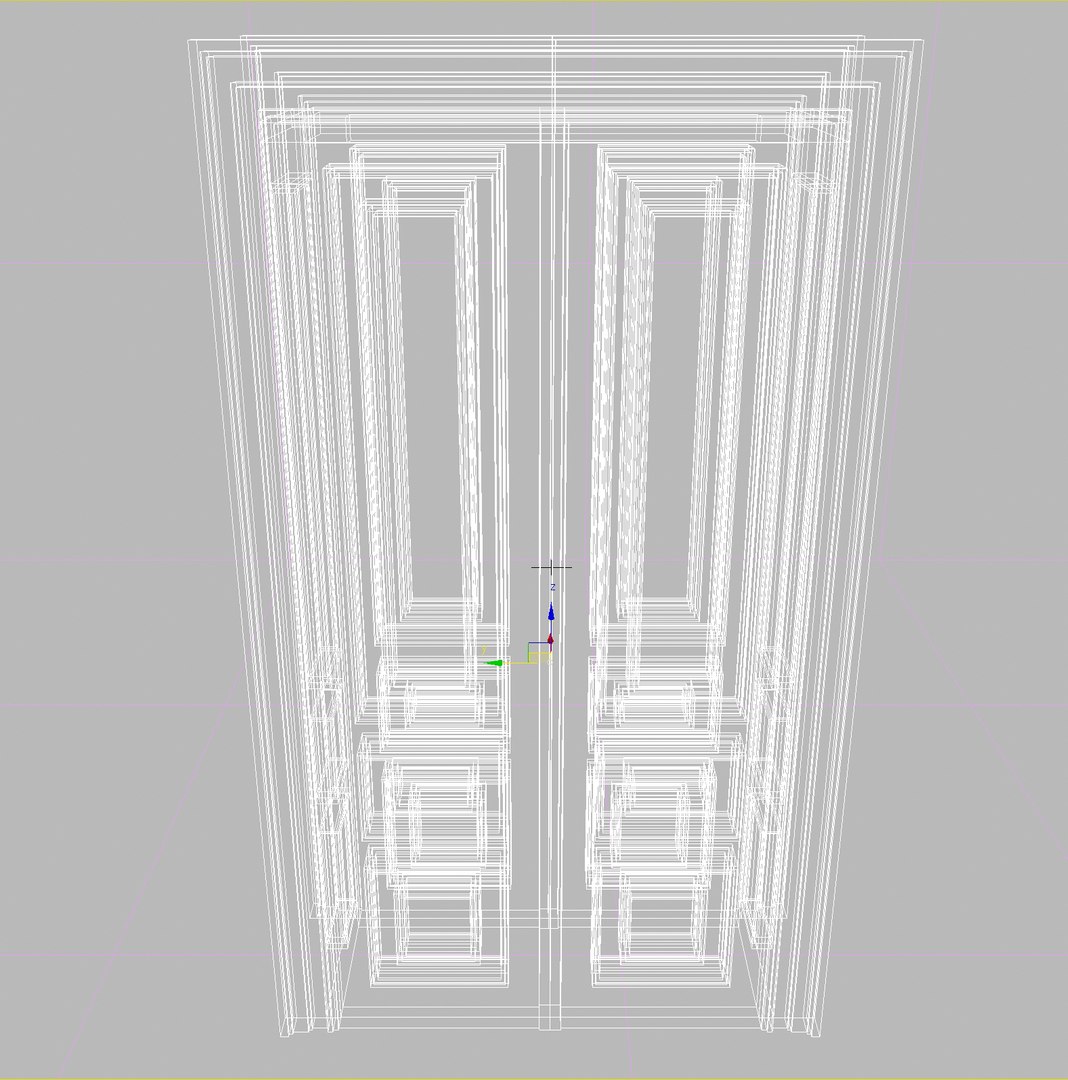 3d Model Building Architecture Door