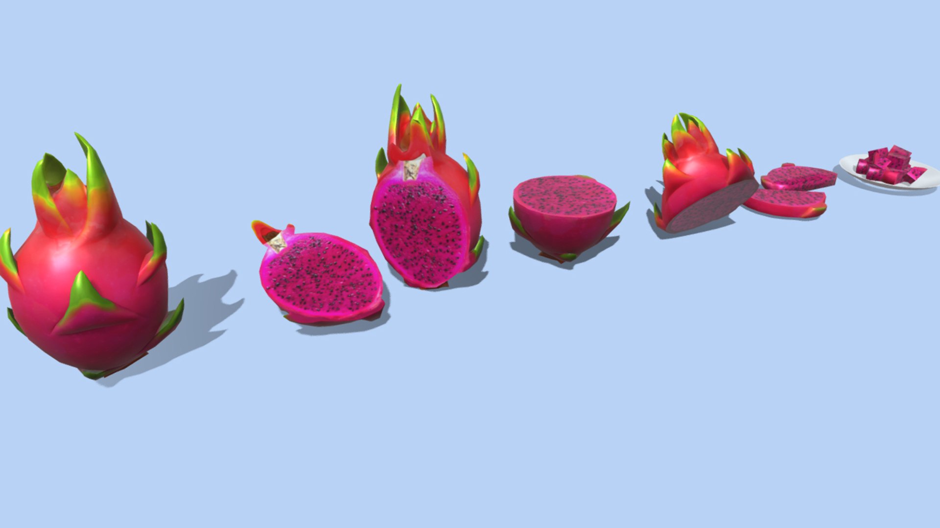 3D Model Dragon Fruit - TurboSquid 2309726