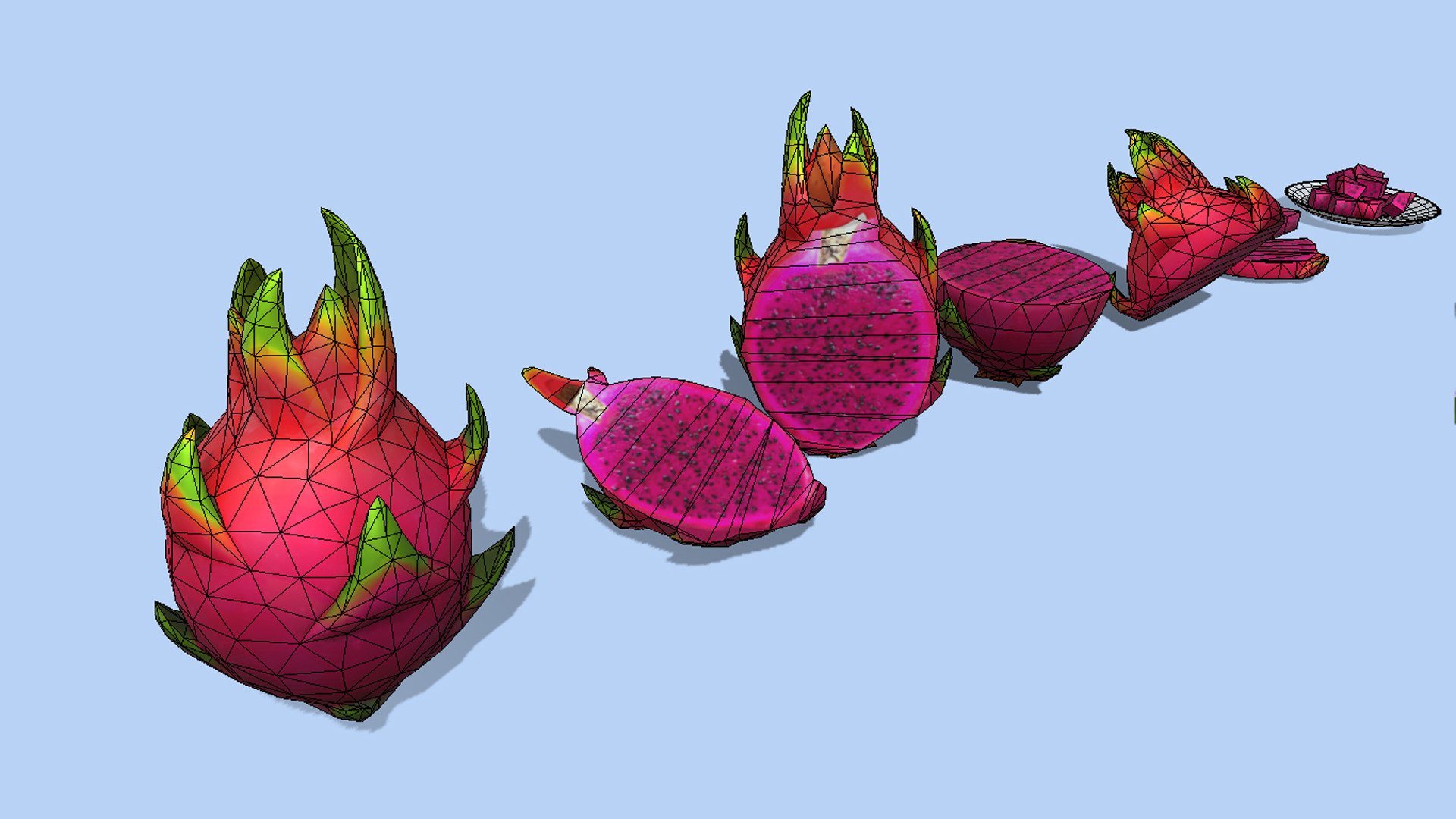 3D Model Dragon Fruit - TurboSquid 2309726