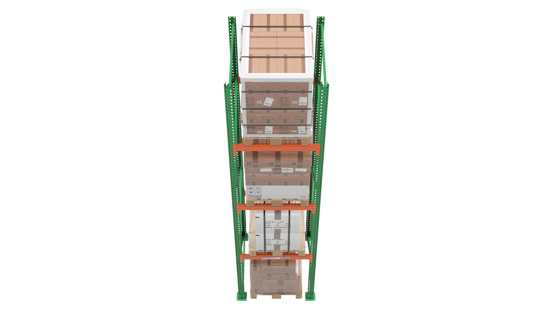 3D Model Warehouse Shelf With Pallets - TurboSquid 2089075