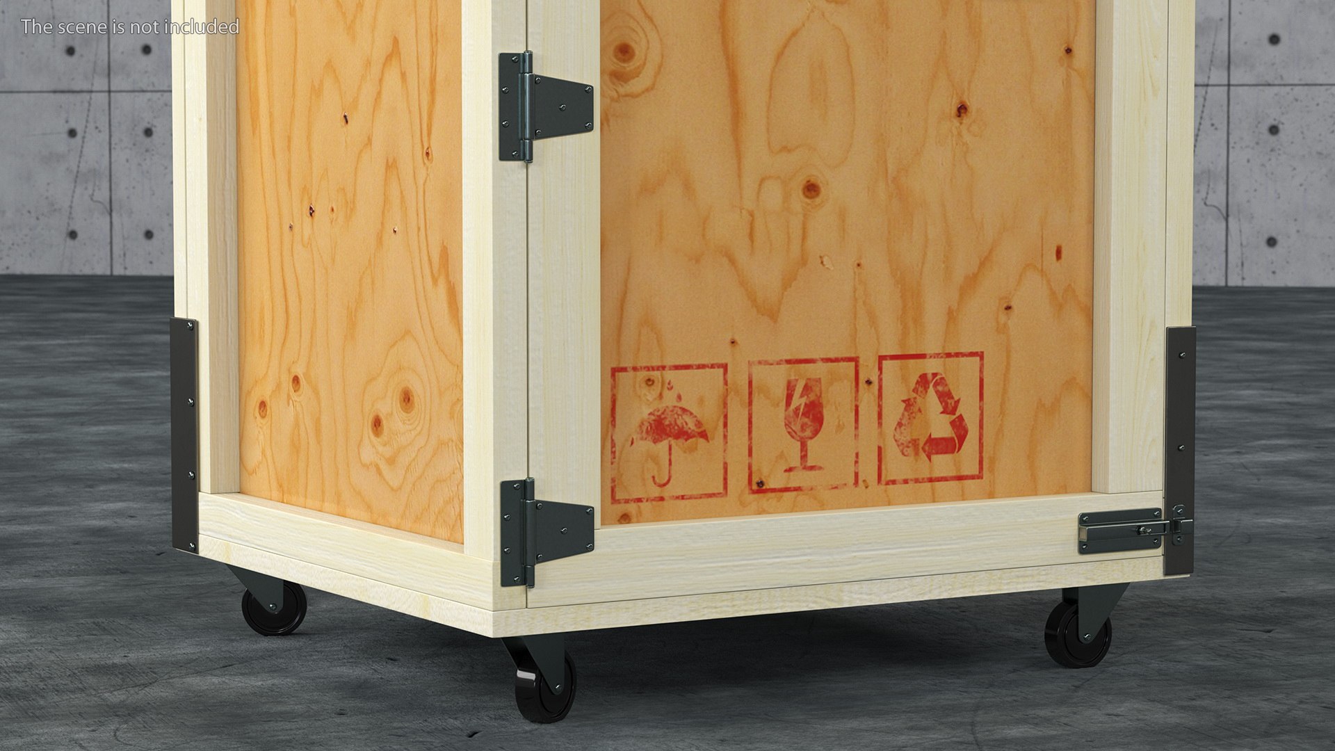 Tall Reusable Wooden Shipping Crate Model - TurboSquid 1878025