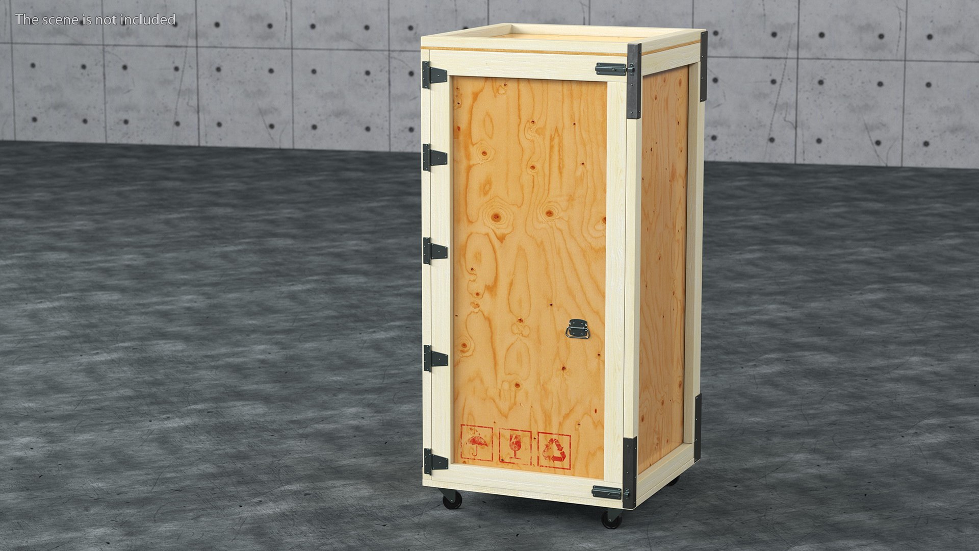 Tall Reusable Wooden Shipping Crate Model - TurboSquid 1878025