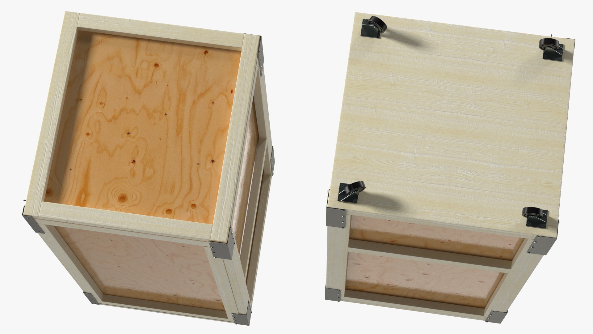 Tall Reusable Wooden Shipping Crate model - TurboSquid 1878025