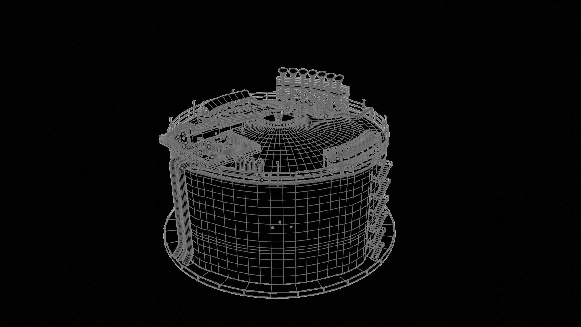 Realistic Gas Storage 3D Model - TurboSquid 2006583
