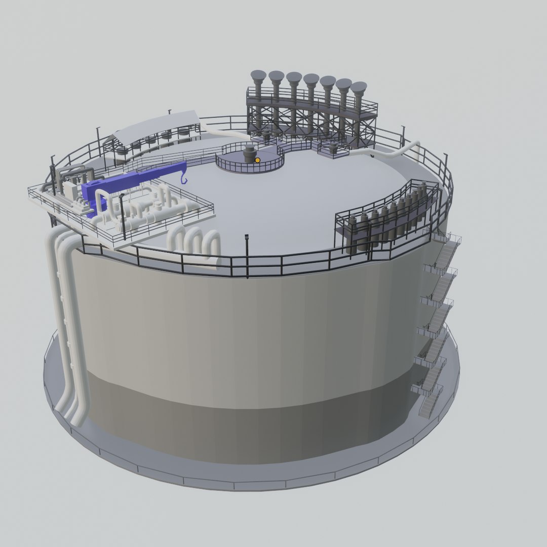 Realistic Gas Storage 3D Model - TurboSquid 2006583