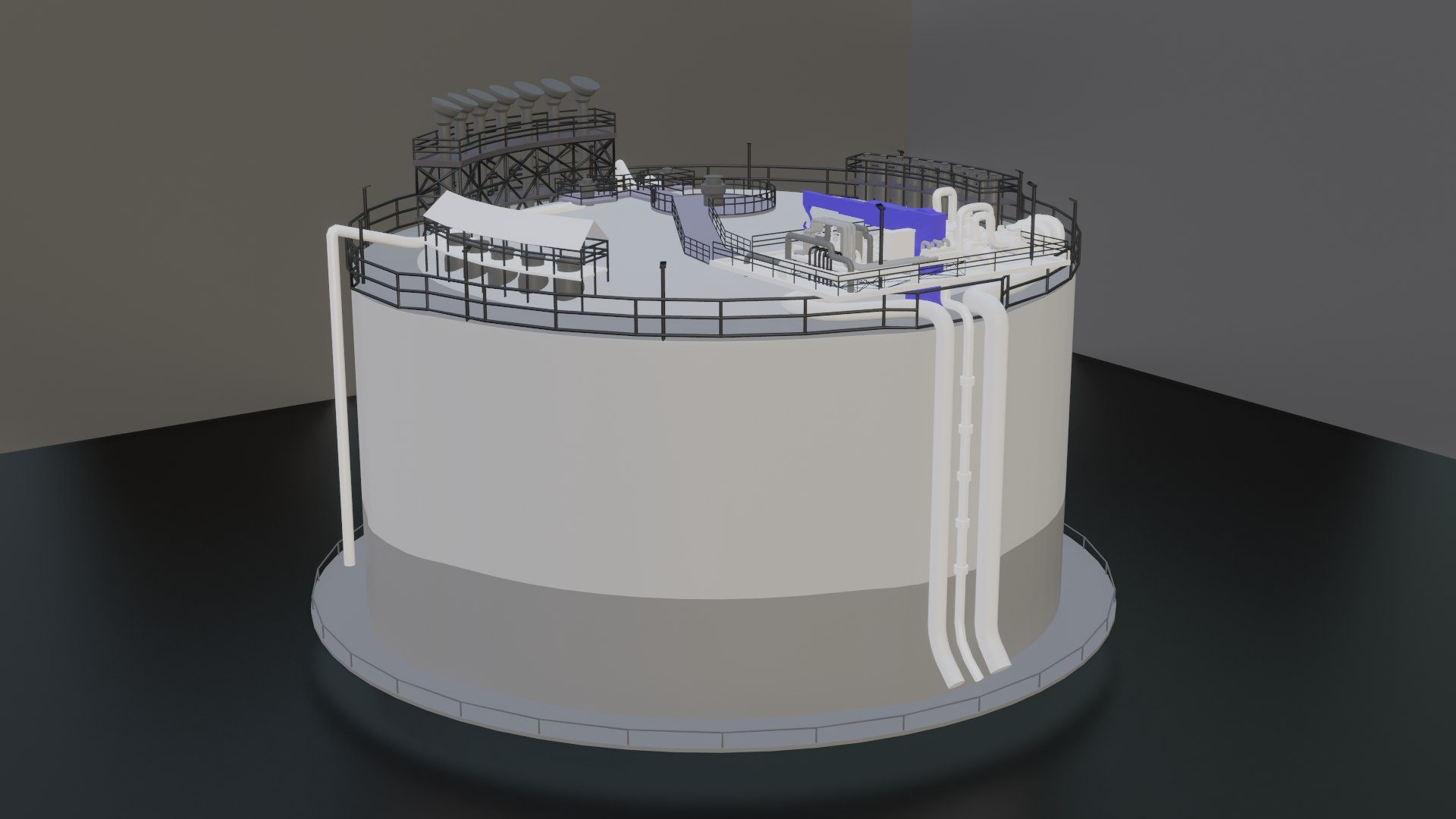 Realistic Gas Storage 3D Model - TurboSquid 2006583