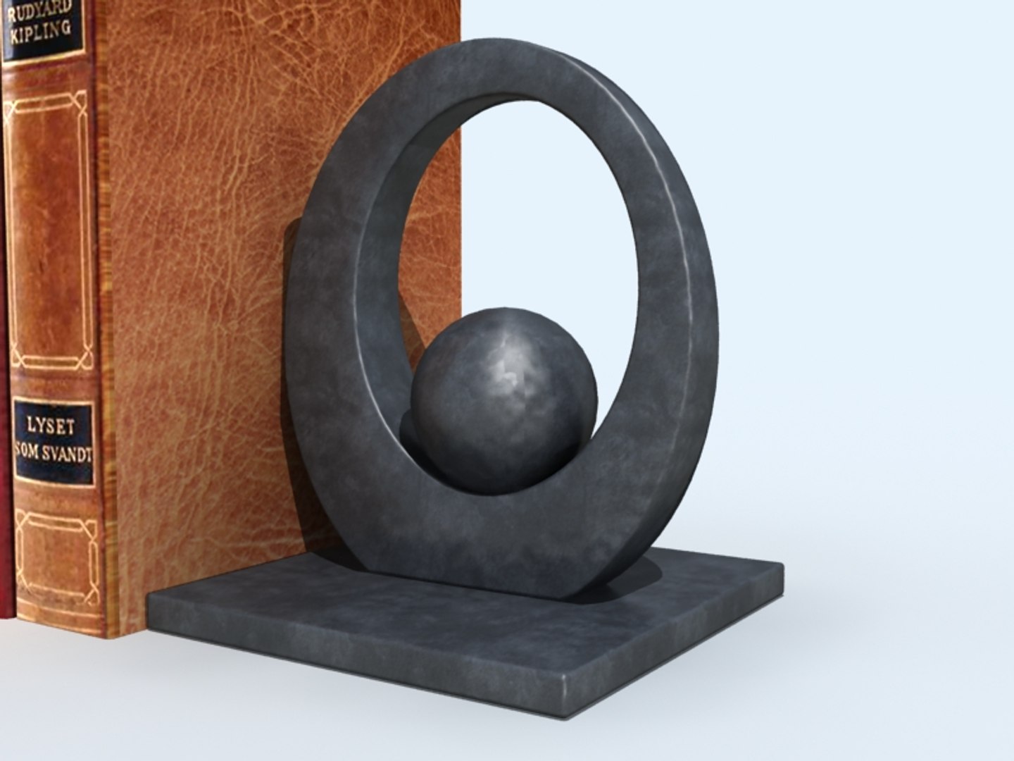 bookend oval books 3d model