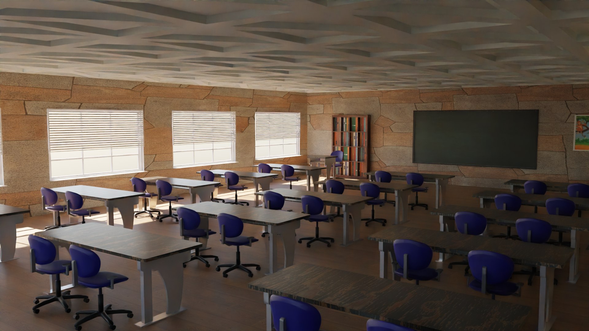 3D School Classroom Model - TurboSquid 2159657
