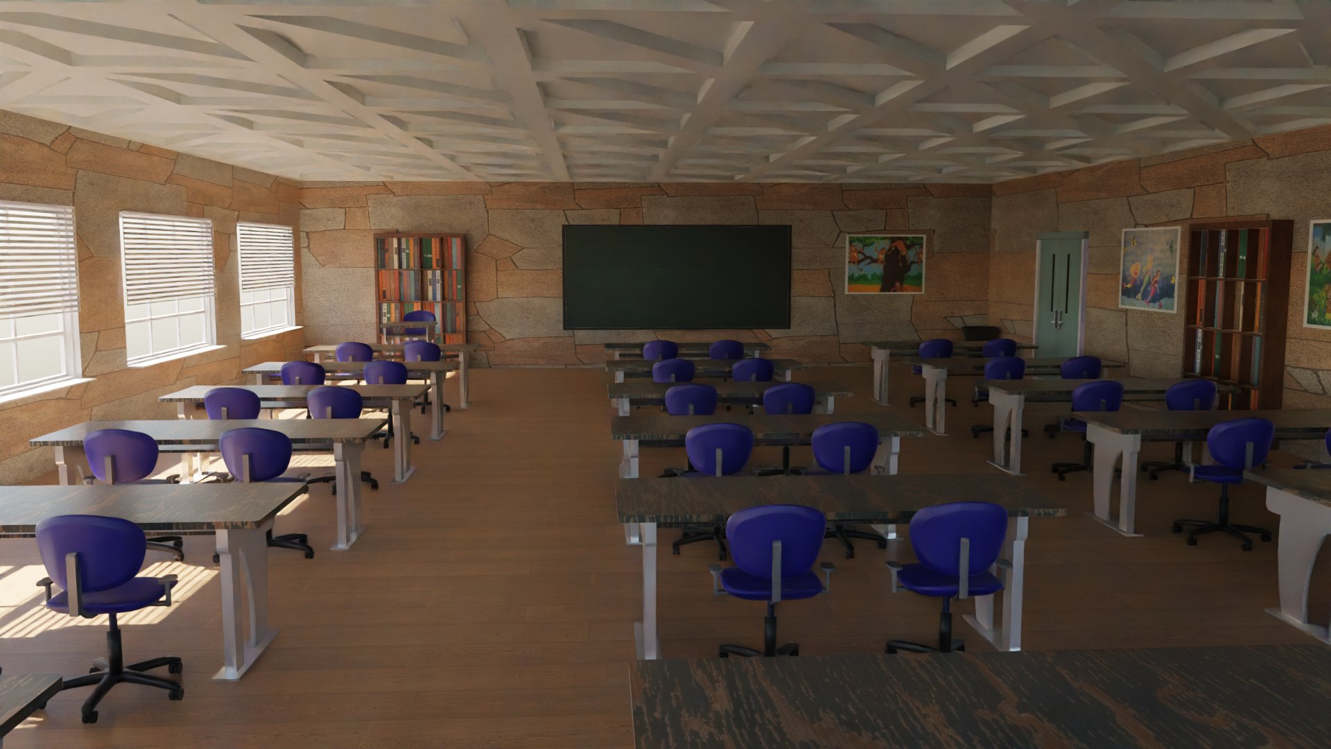 3D School Classroom Model - TurboSquid 2159657