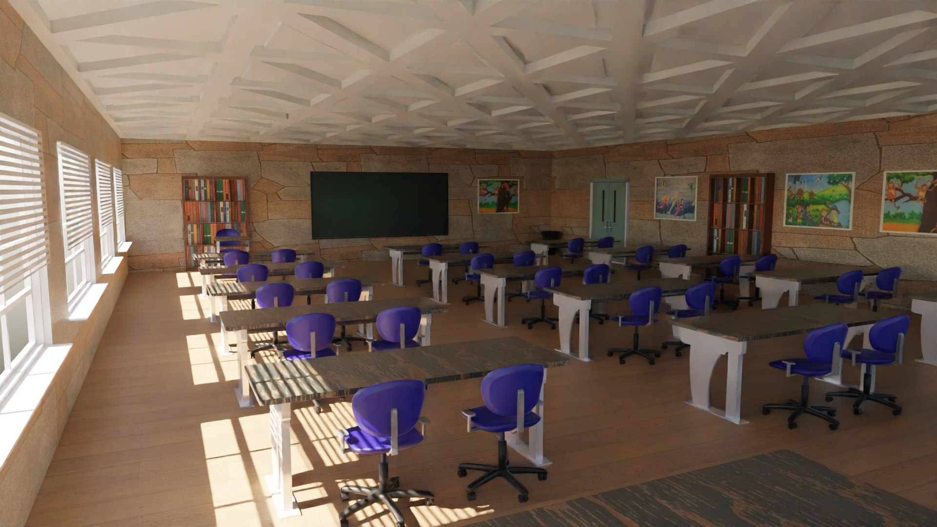 3D School Classroom Model - TurboSquid 2159657