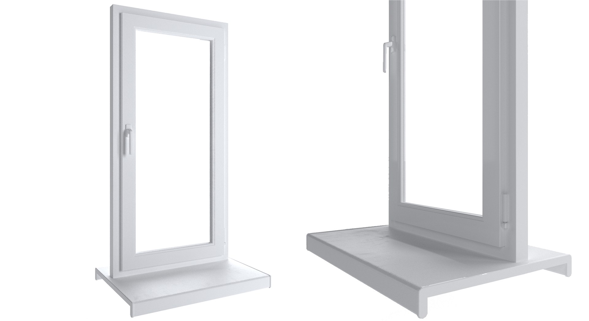 3D Model Plastic Window - White - TurboSquid 2048037