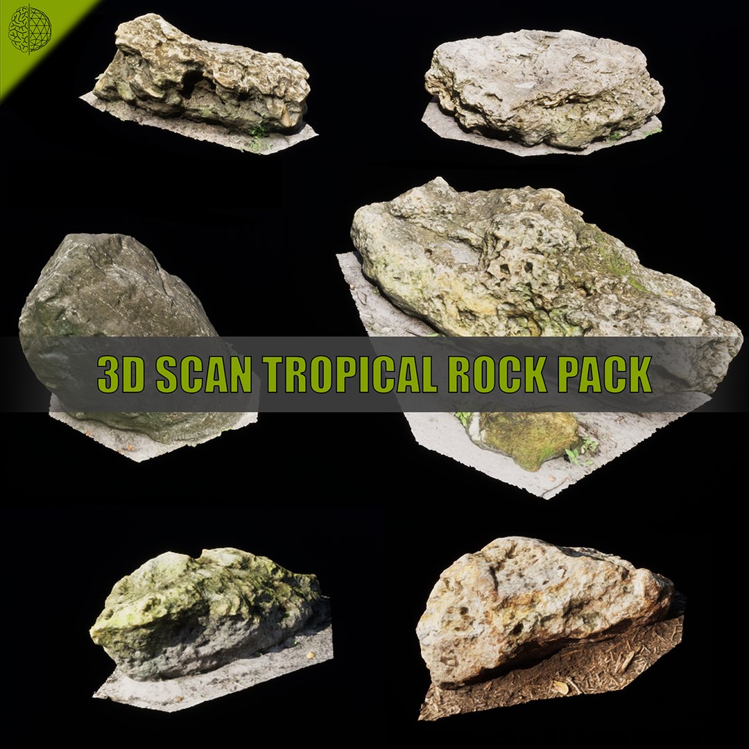 modelo 3d Paquete de rocas tropicales - TurboSquid 2457543