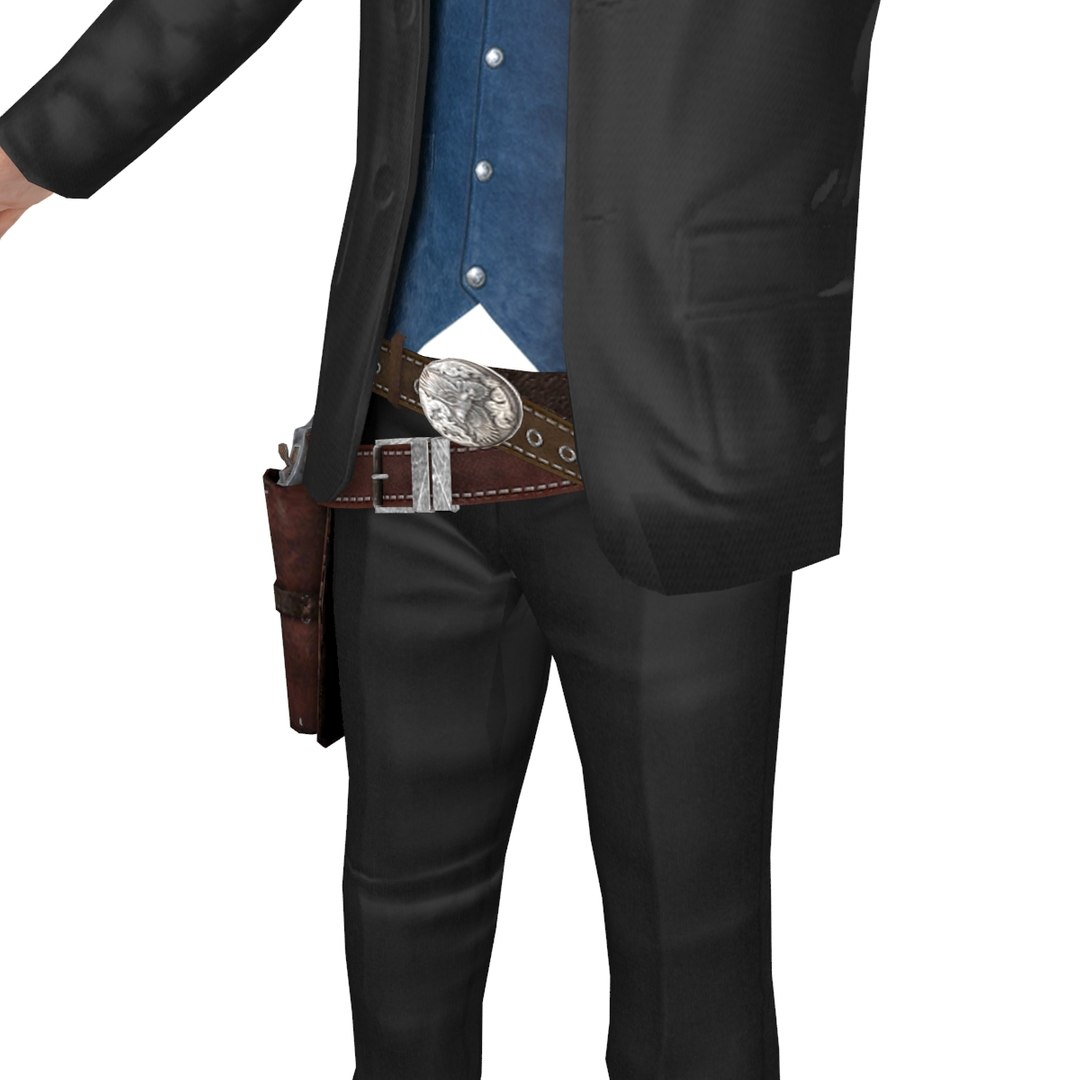 Pack cowboy revolver hat 3D model - TurboSquid 1274612