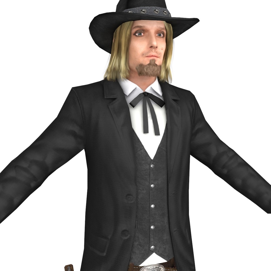 Pack cowboy revolver hat 3D model - TurboSquid 1274612