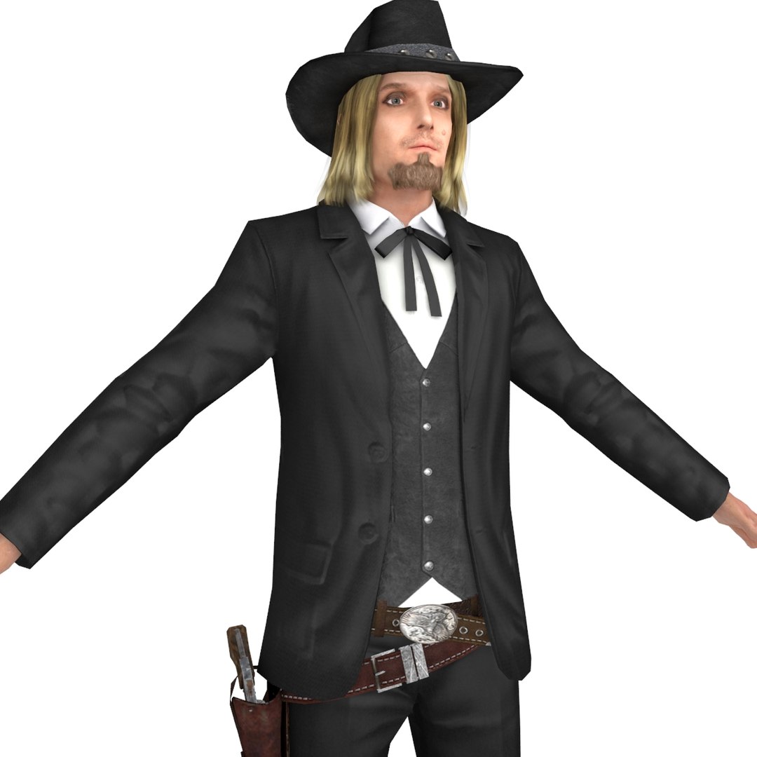 Pack cowboy revolver hat 3D model - TurboSquid 1274612