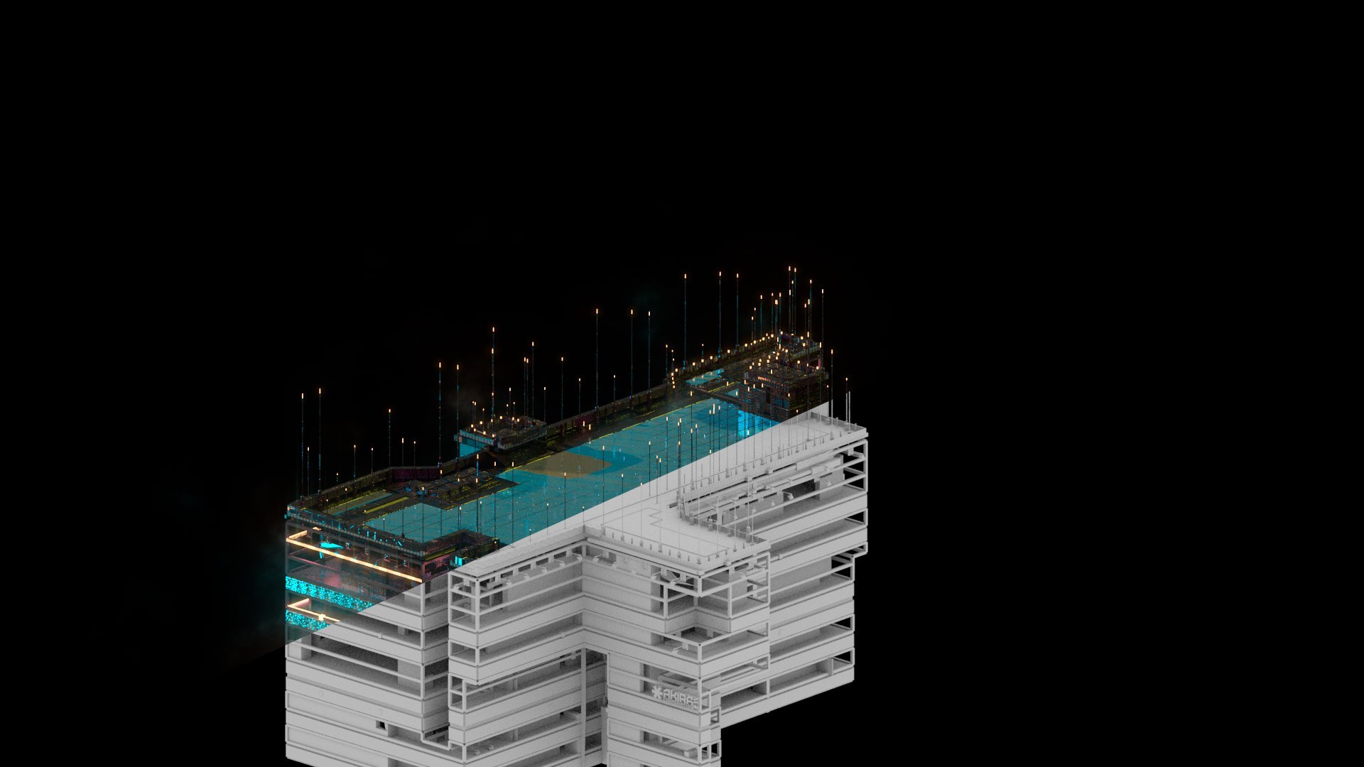 Sci-Fi Futuristic Cyberpunk Sci Fi City Building Skyscraper 73 3D ...