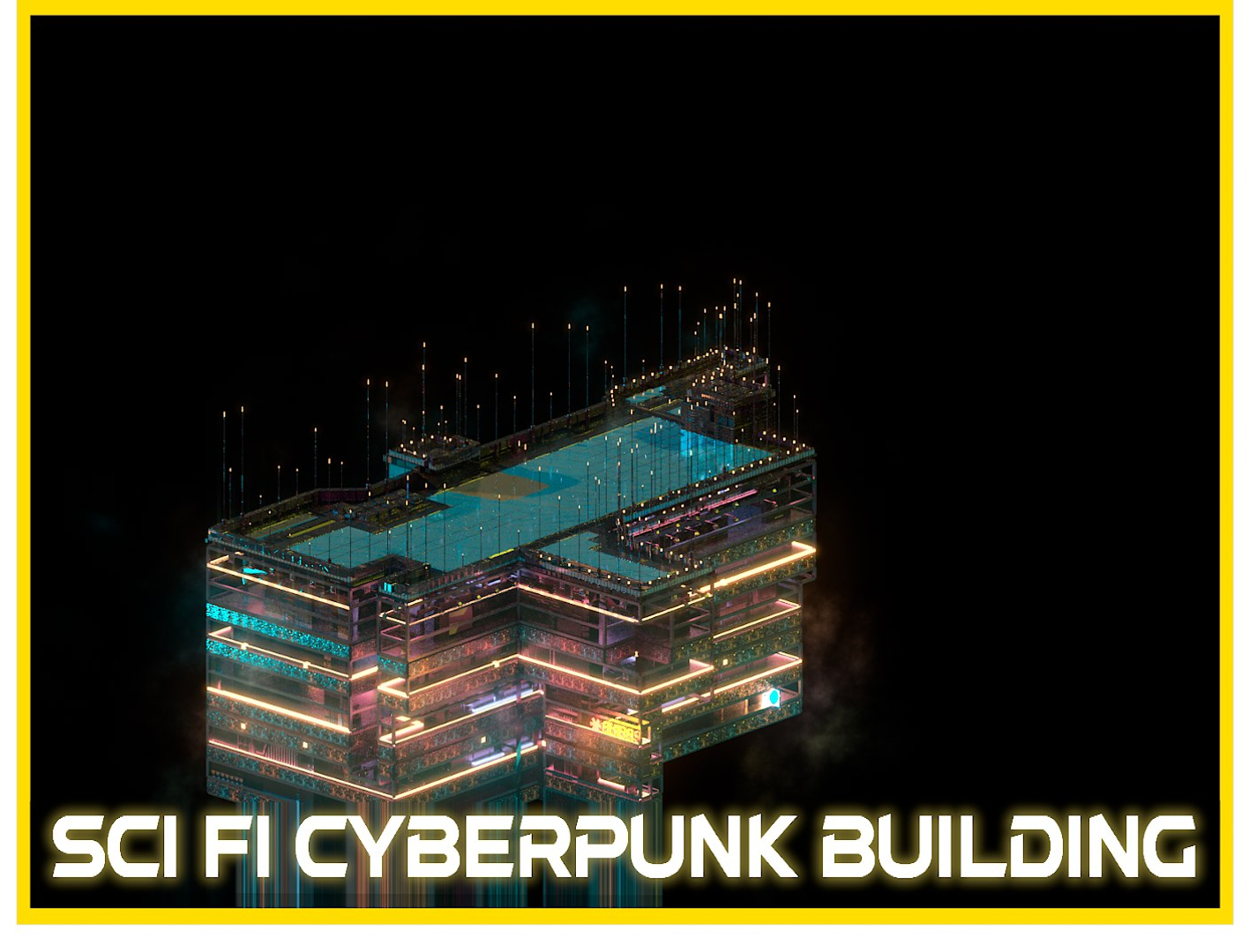 Sci-Fi Futuristic Cyberpunk Sci Fi City Building Skyscraper 73 3D ...