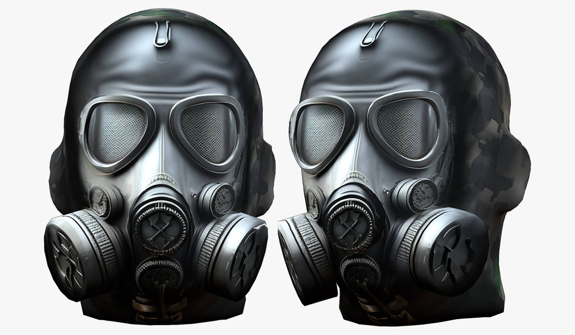 Gas Mask Helmet Military Combat Protection 3D Model - TurboSquid 2028701