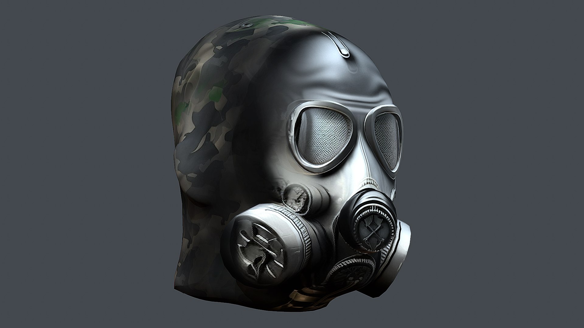 Gas Mask Helmet Military Combat Protection 3D Model - TurboSquid 2028701