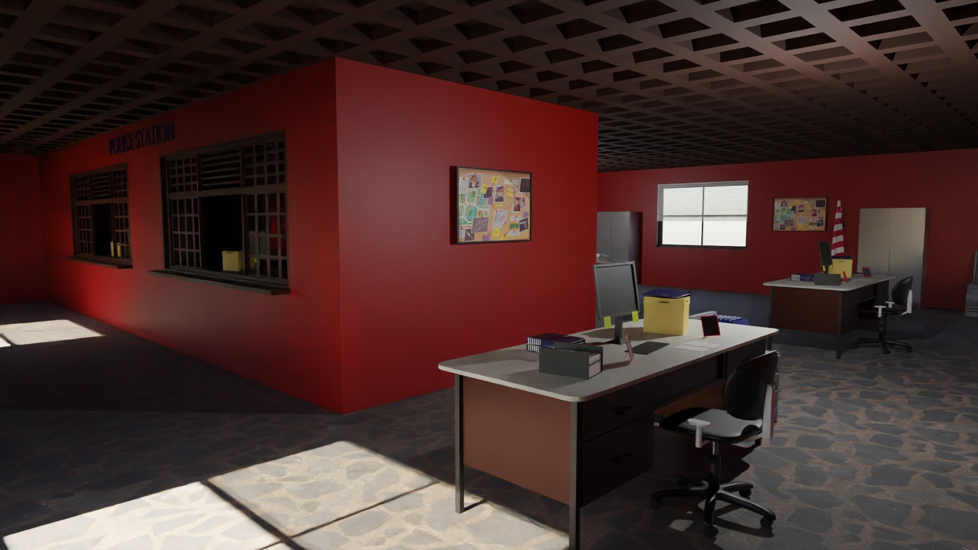 3D Police Station Interior Model - TurboSquid 2158077