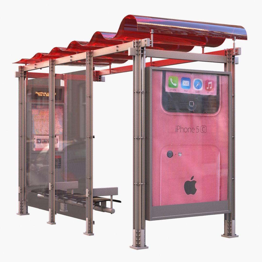 3d Bus Shelter - San Francisco Model