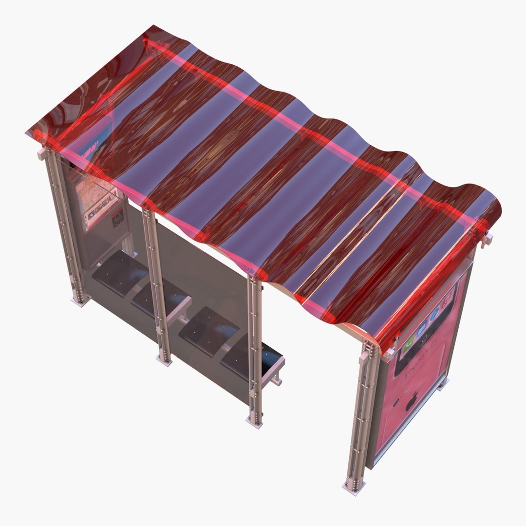 3d Bus Shelter - San Francisco Model