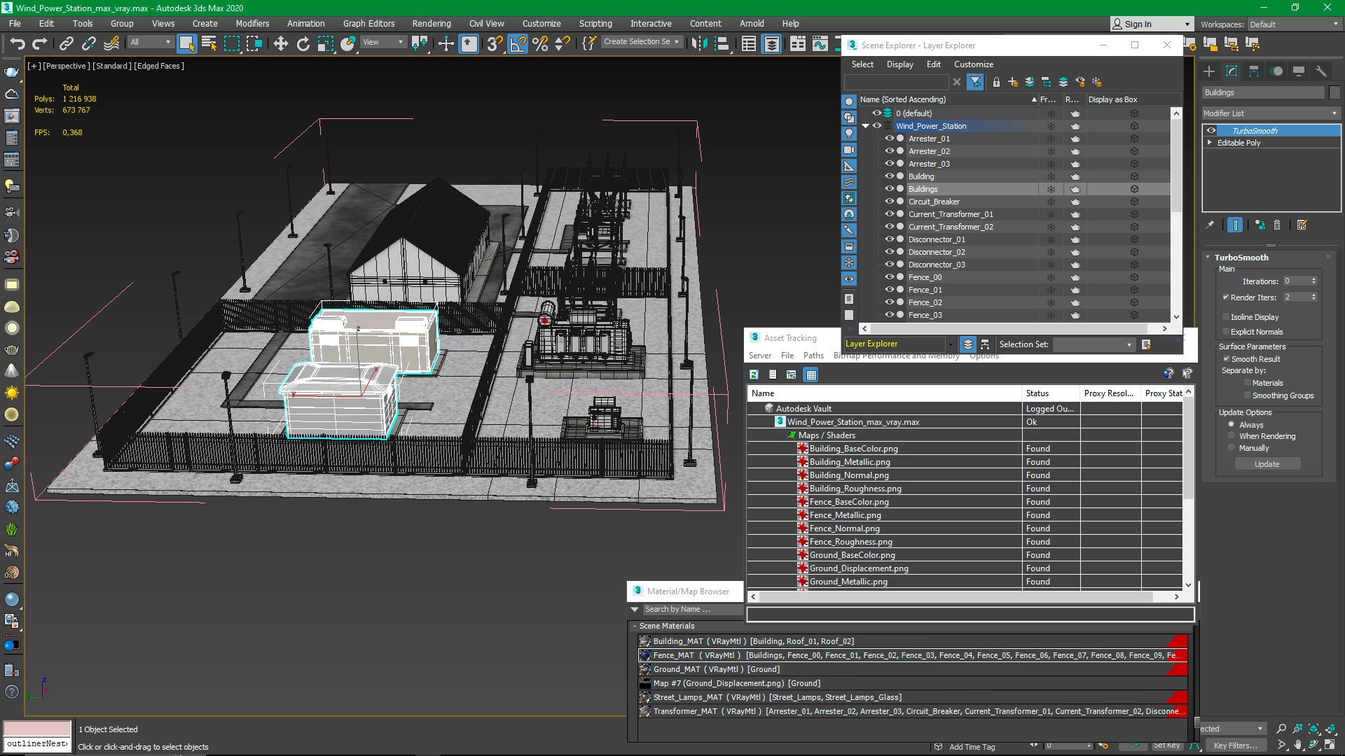 Wind Power Station Model - TurboSquid 2290833