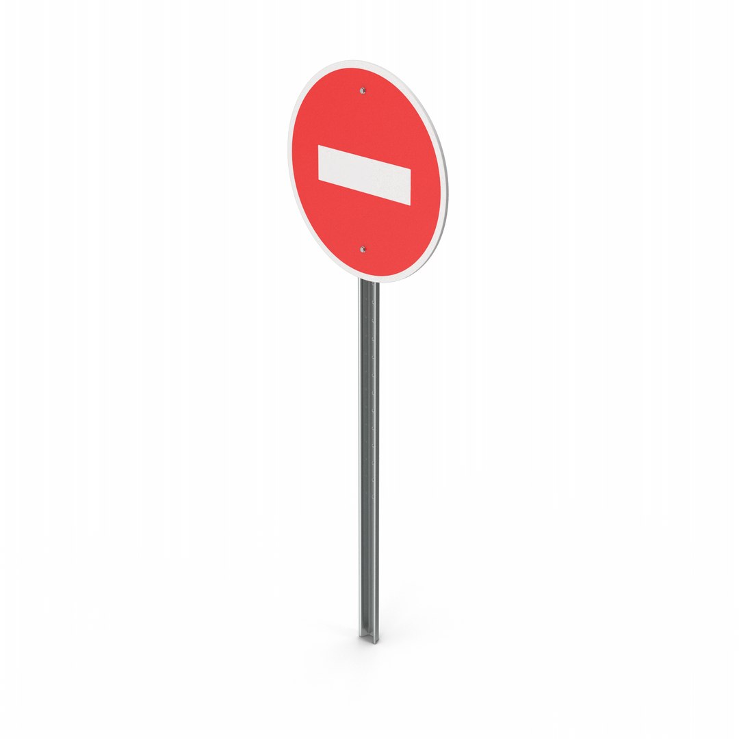 3D Road Sign Forbidden - TurboSquid 2006313