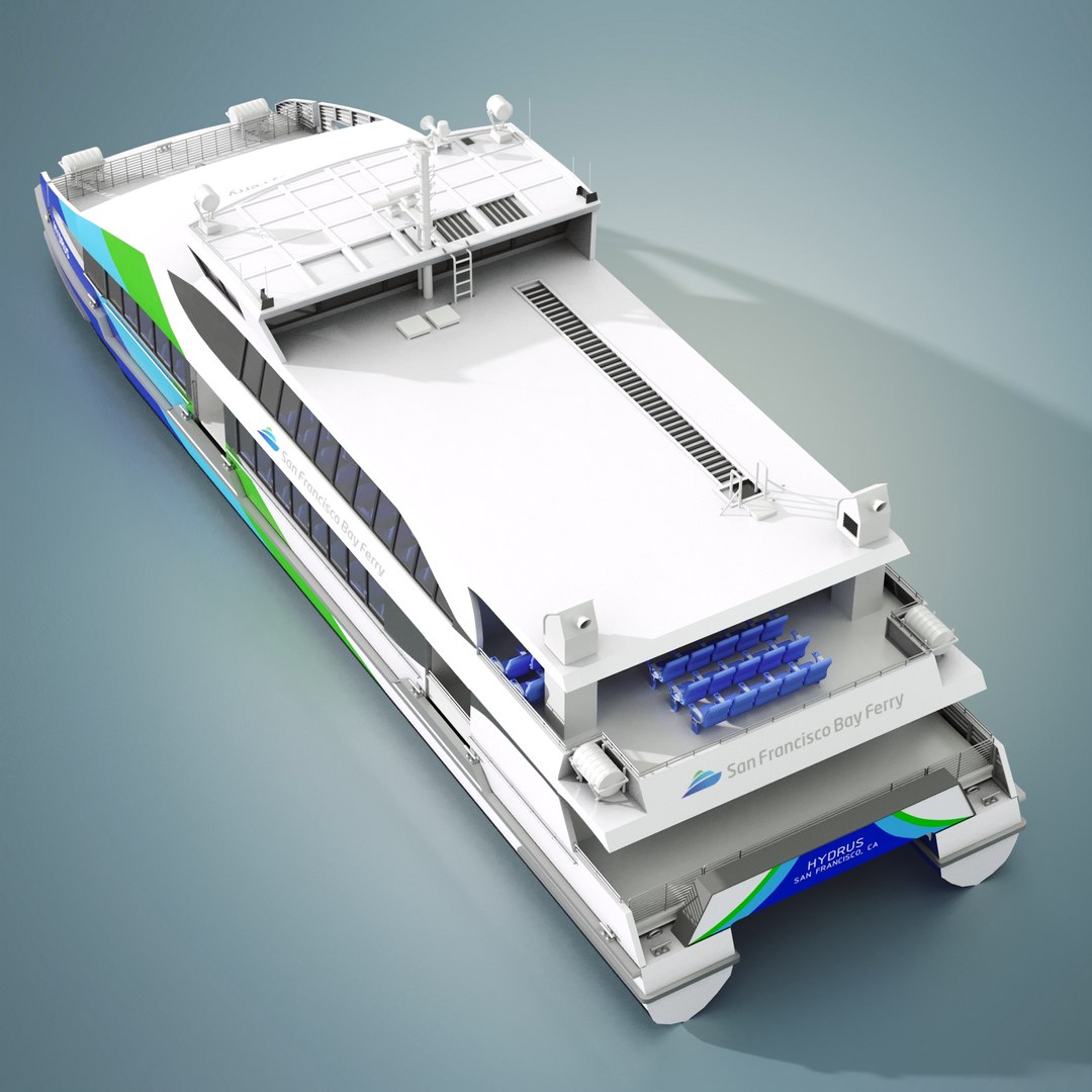 3D San Francisco Bay Ferry Hydrus - TurboSquid 1868591
