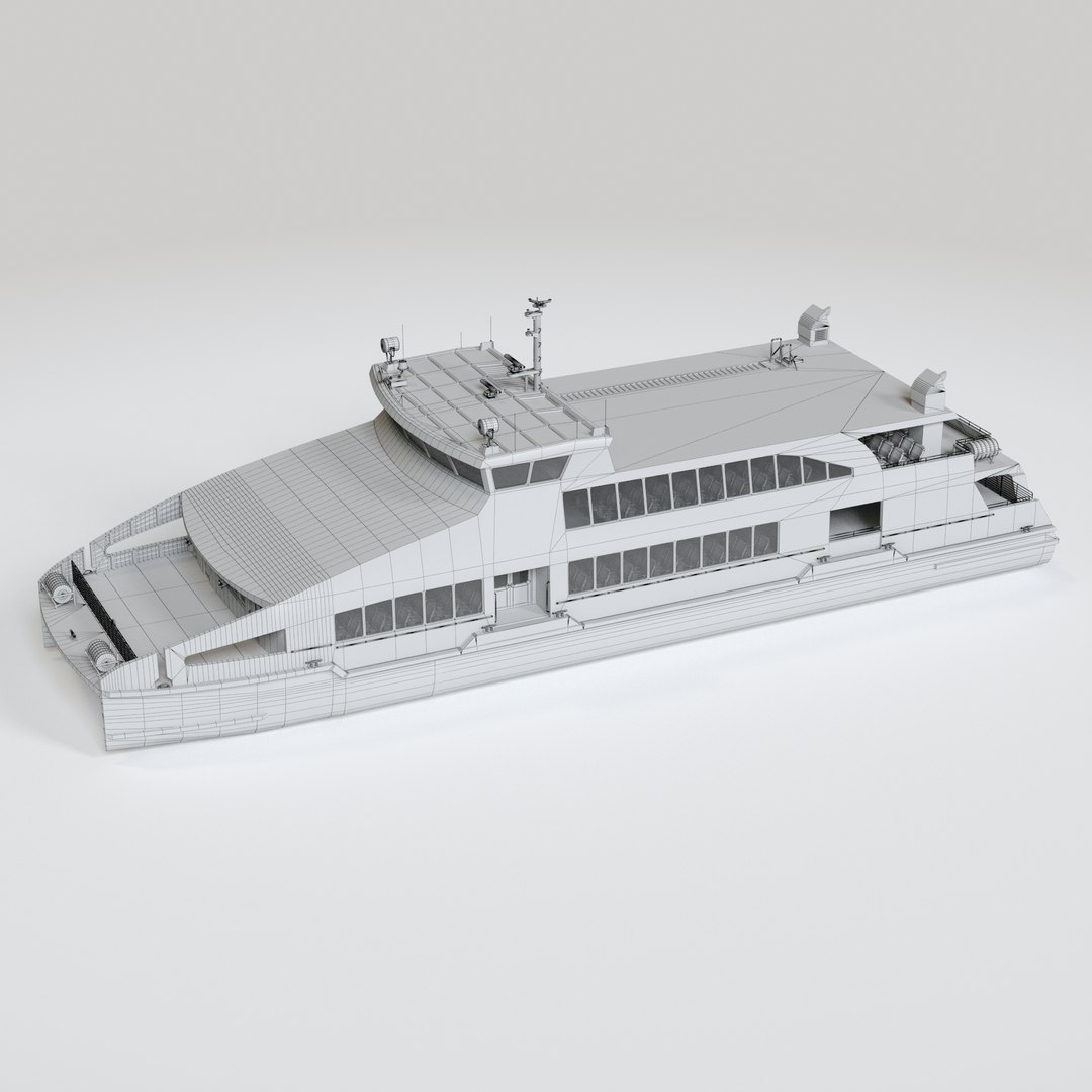 3D San Francisco Bay Ferry Hydrus - TurboSquid 1868591