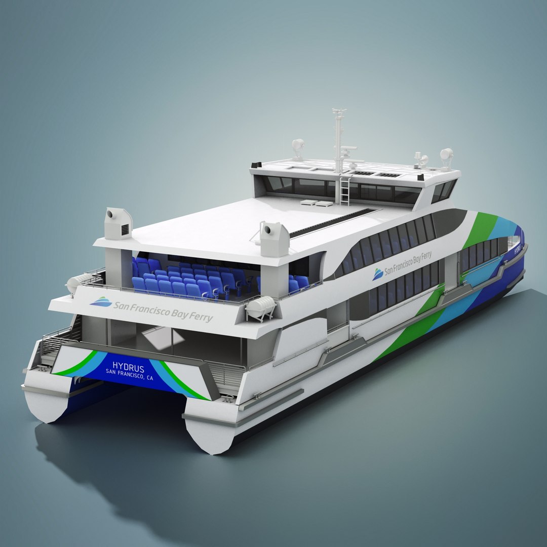 3D San Francisco Bay Ferry Hydrus - TurboSquid 1868591