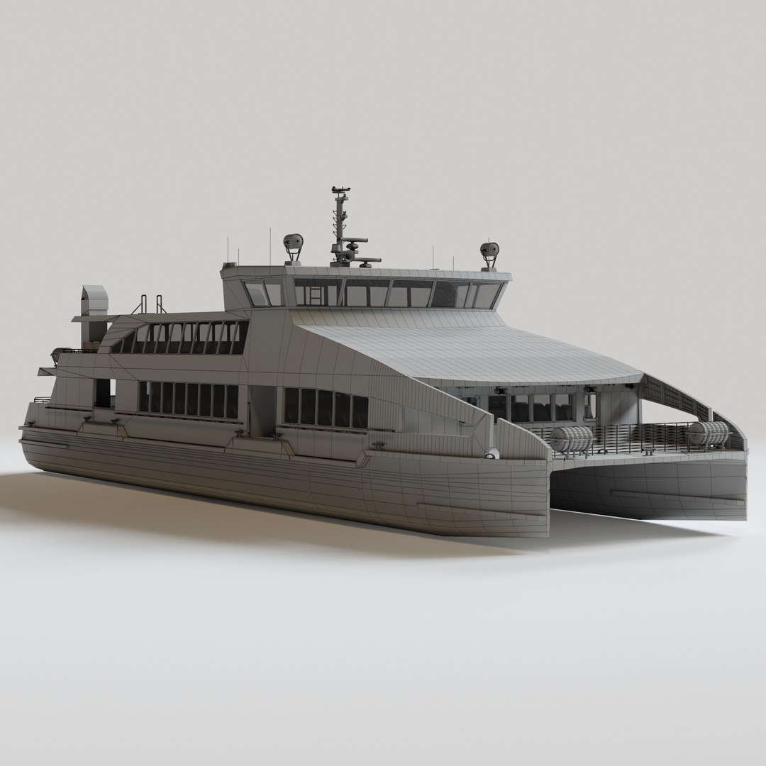 3D San Francisco Bay Ferry Hydrus - TurboSquid 1868591
