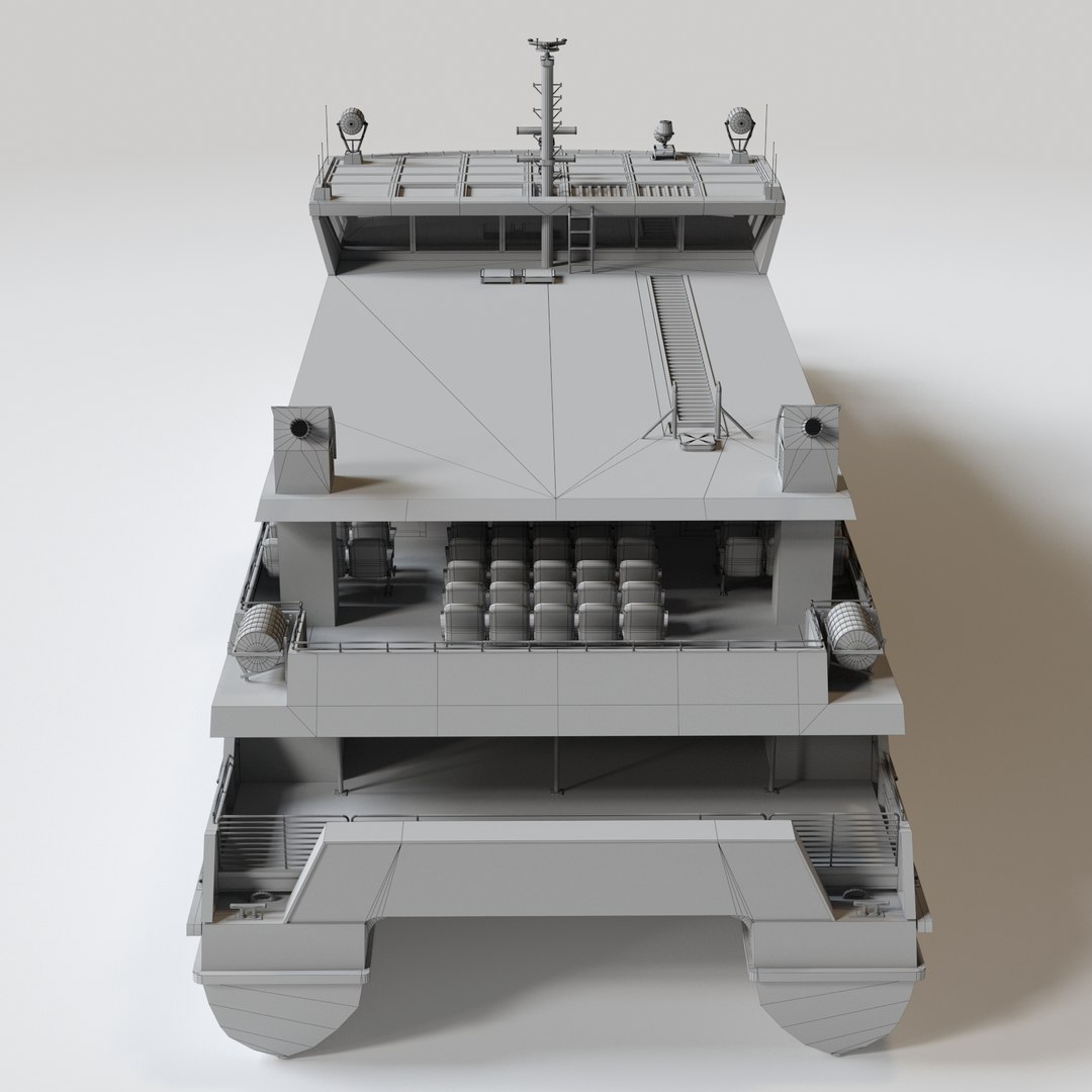 3D San Francisco Bay Ferry Hydrus - TurboSquid 1868591