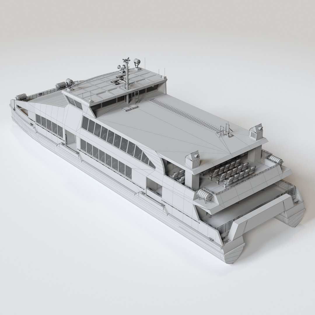 3D San Francisco Bay Ferry Hydrus - TurboSquid 1868591