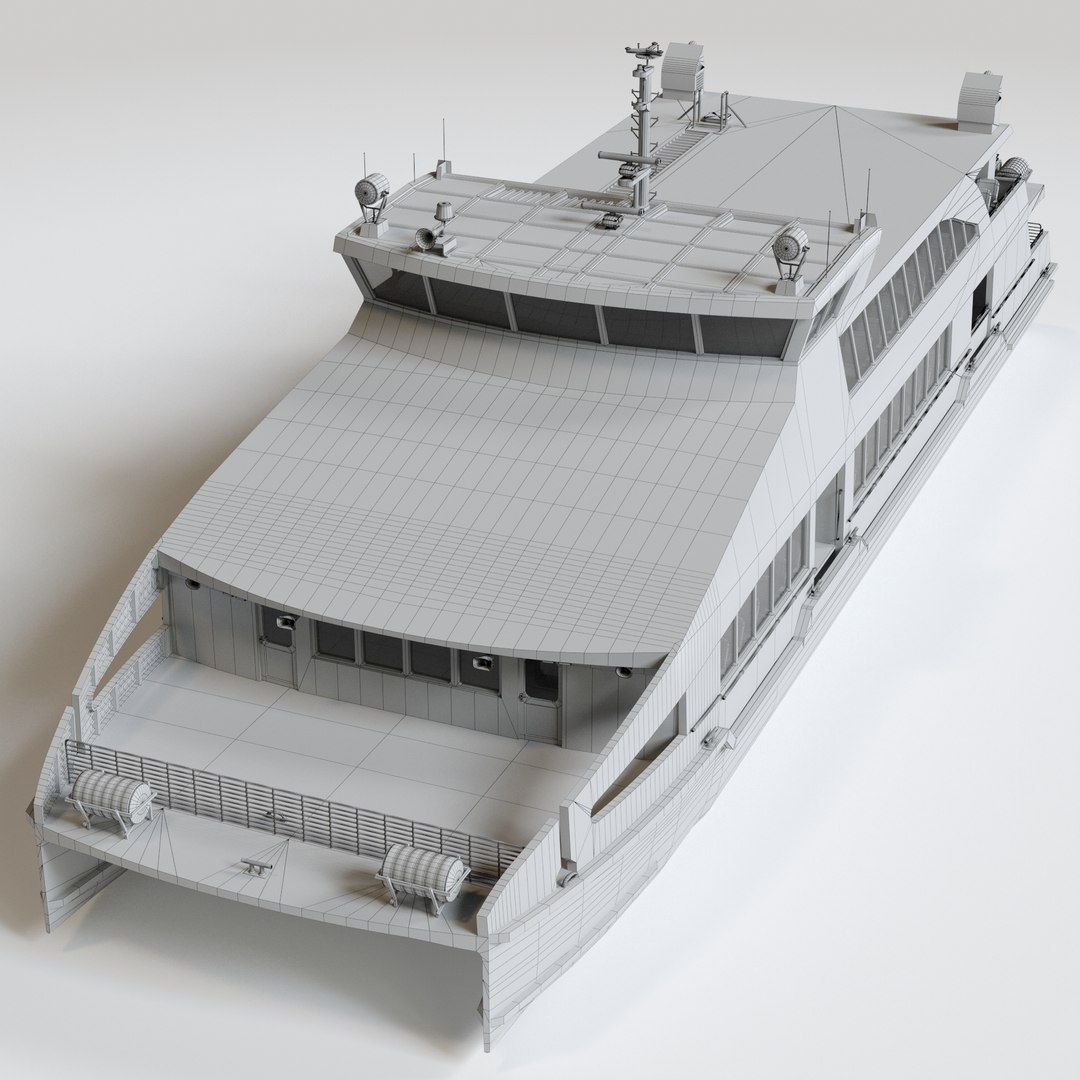 3D San Francisco Bay Ferry Hydrus - TurboSquid 1868591