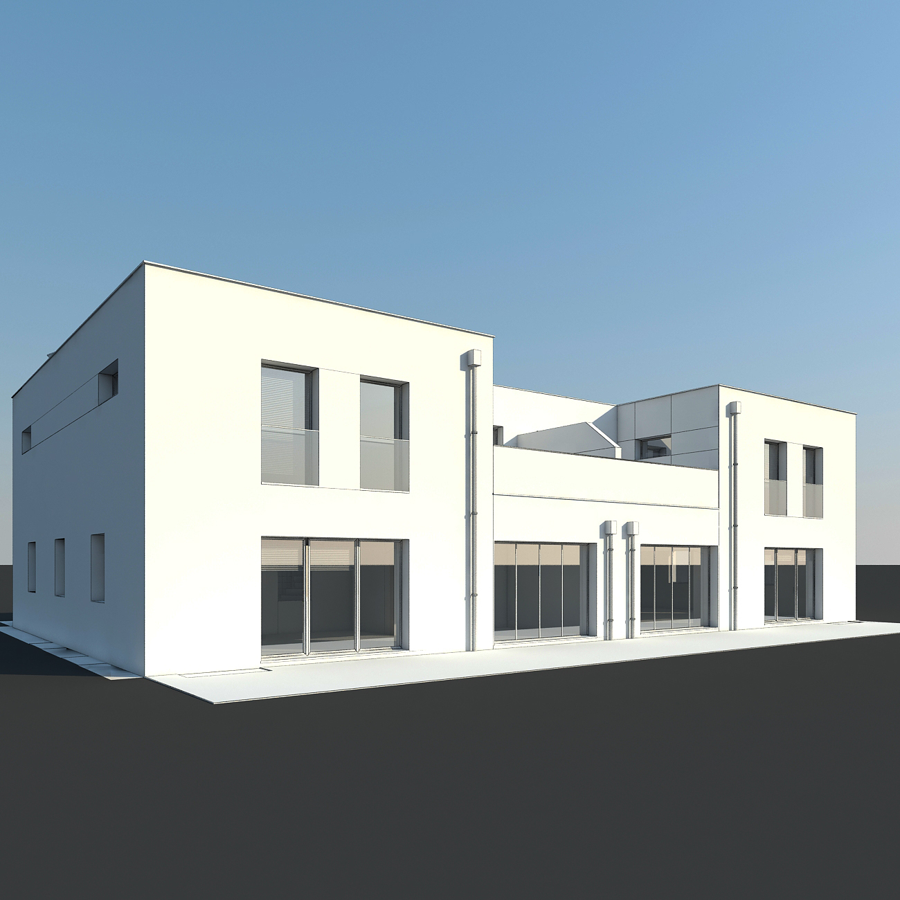 3d double house model