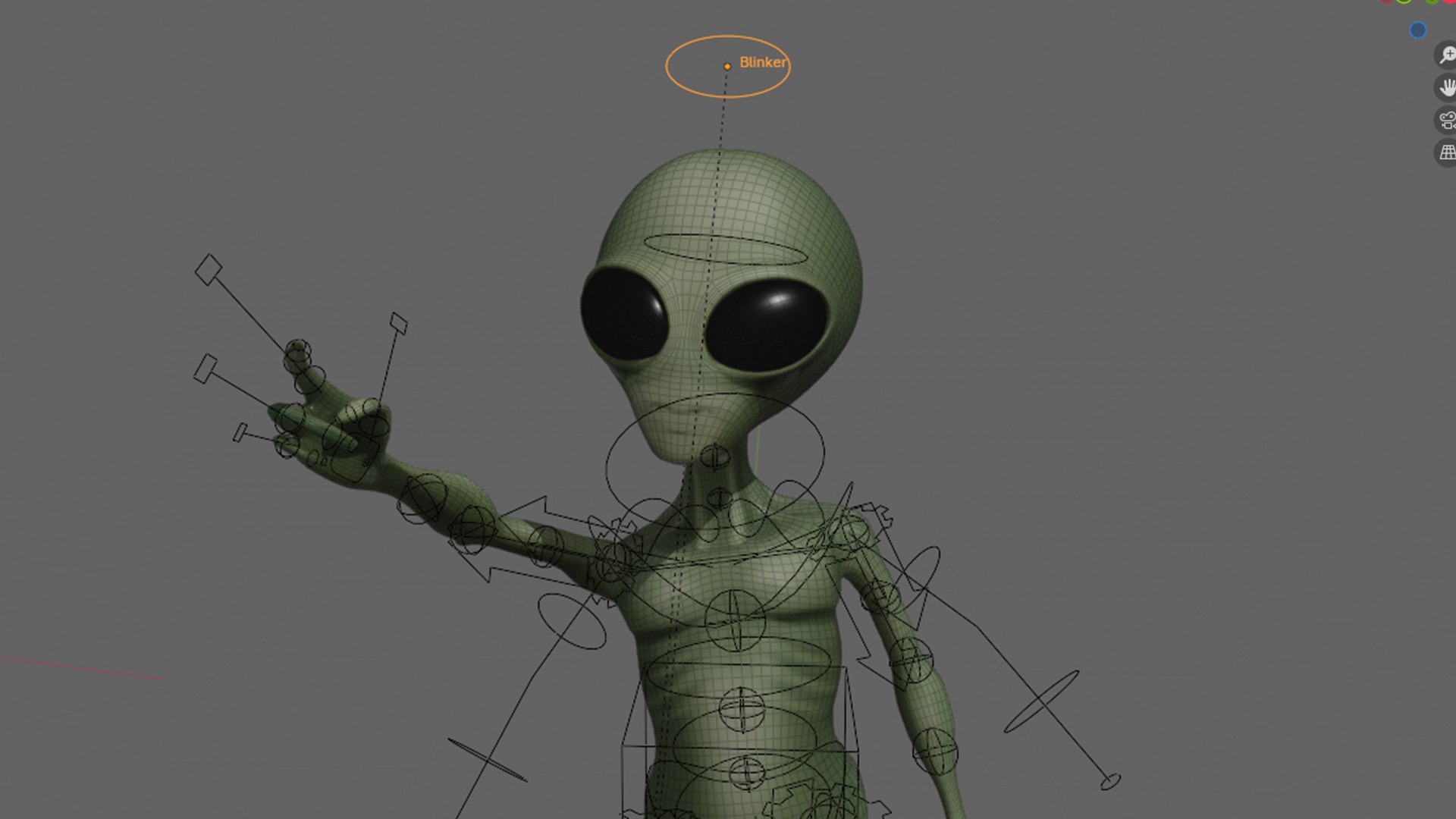 3D Grey Alien Blender Rig - TurboSquid 2334871