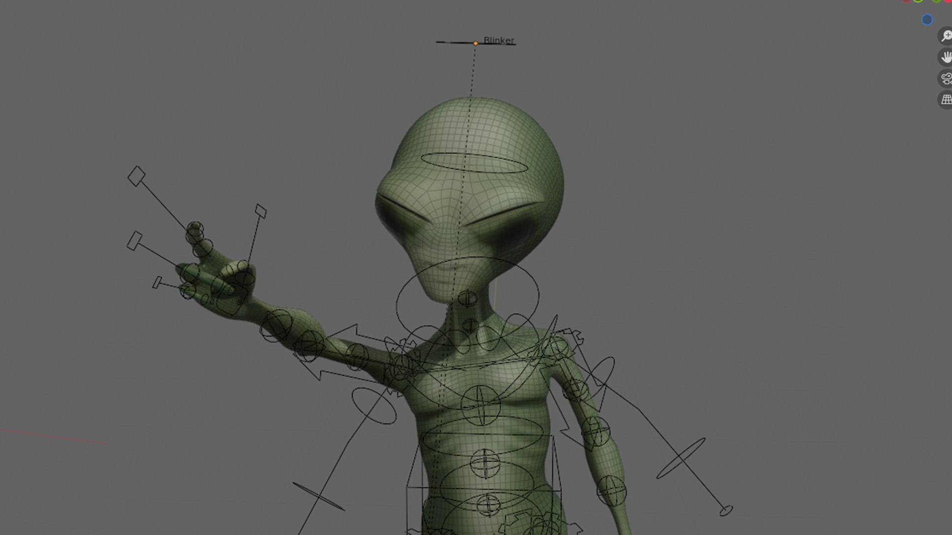 3D Grey Alien Blender Rig - TurboSquid 2334871
